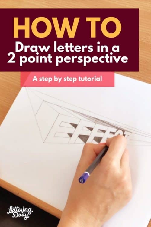 How To Draw Letters In a 2 Point Perspective (Step-By-Step) | Lettering ...