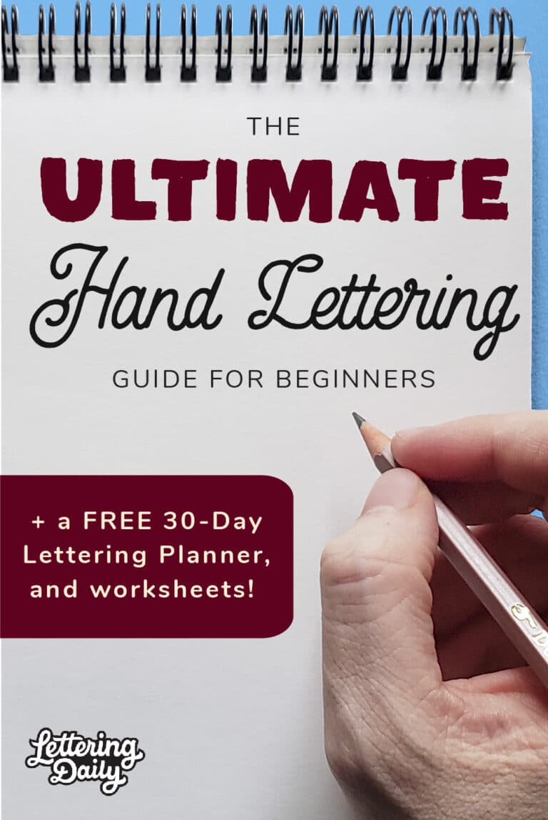 The Ultimate Hand Lettering Guide For Beginners (+FREE Worksheets ...