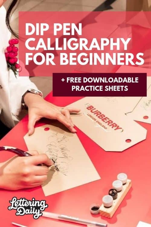 How To Get Started With Dip Pen Calligraphy (+FREE Worksheet ...