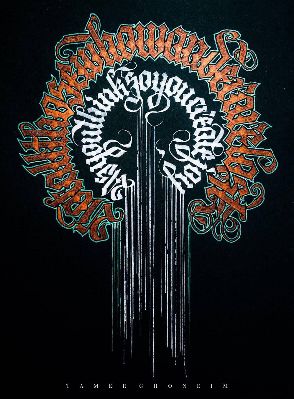 How To Create A Calligram (Step-By-Step Tutorial 2022) | Lettering Daily