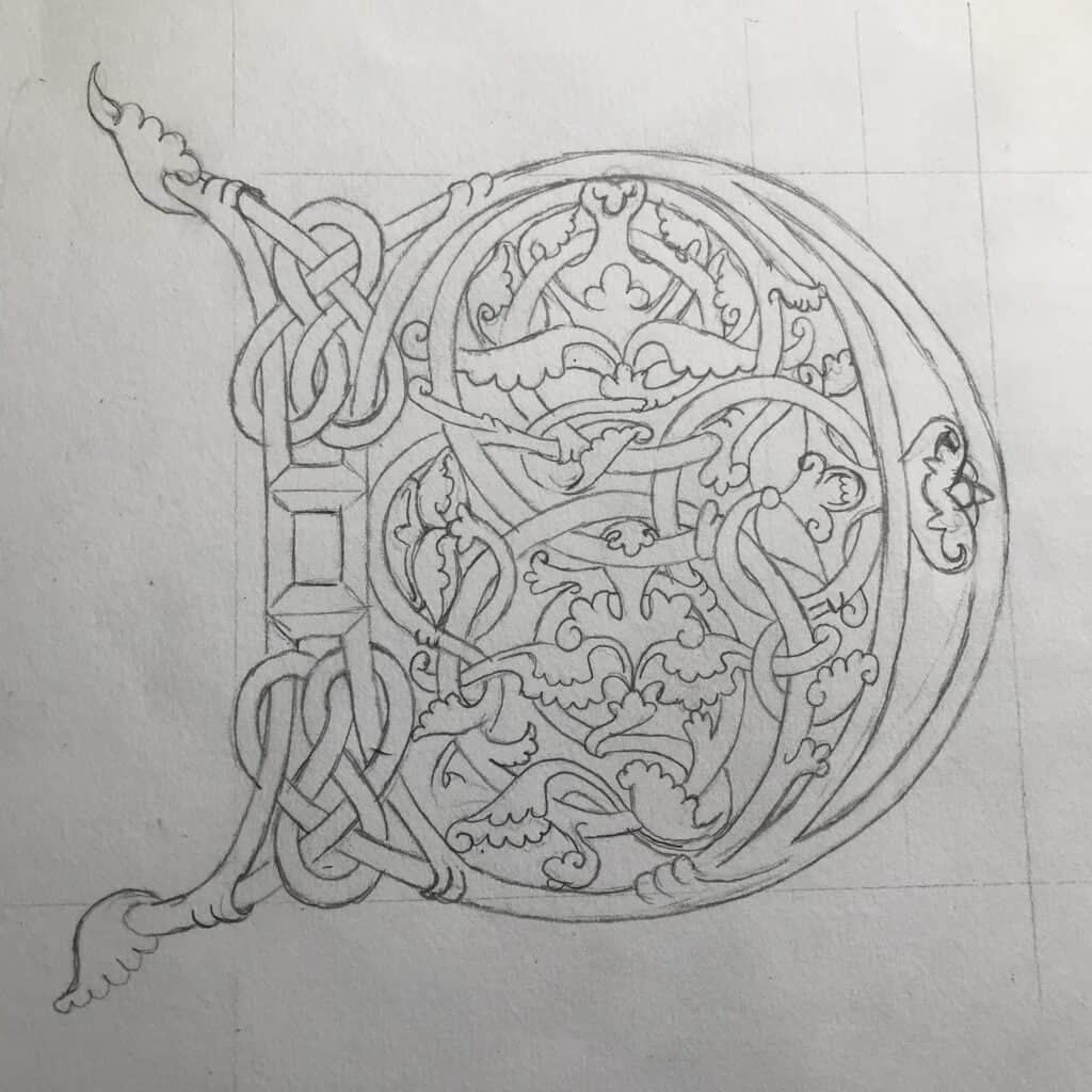 How To Draw Illuminated Letters (Step-By-Step Tutorial) | Lettering Daily