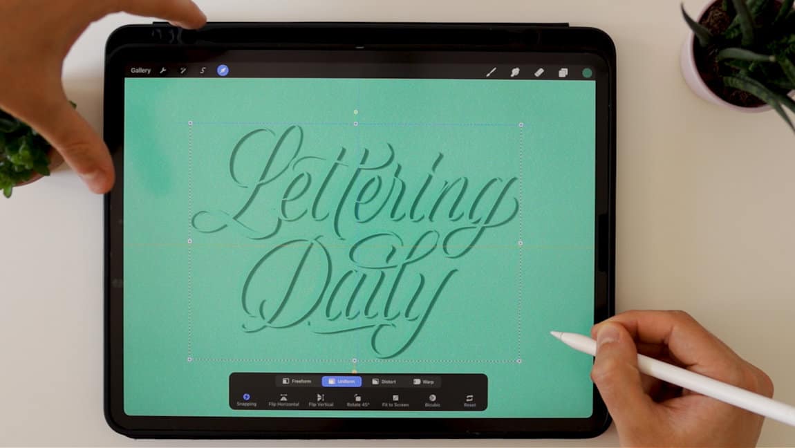 How To Easily Create An Embossed Effect In Procreate | Lettering Daily