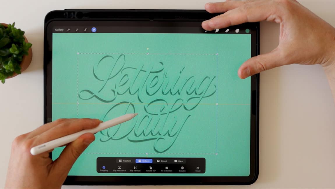 How To Easily Create An Embossed Effect In Procreate | Lettering Daily