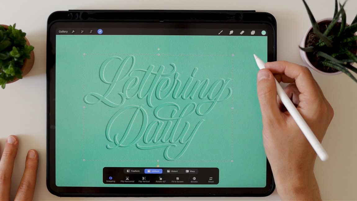 How To Easily Create An Embossed Effect In Procreate | Lettering Daily