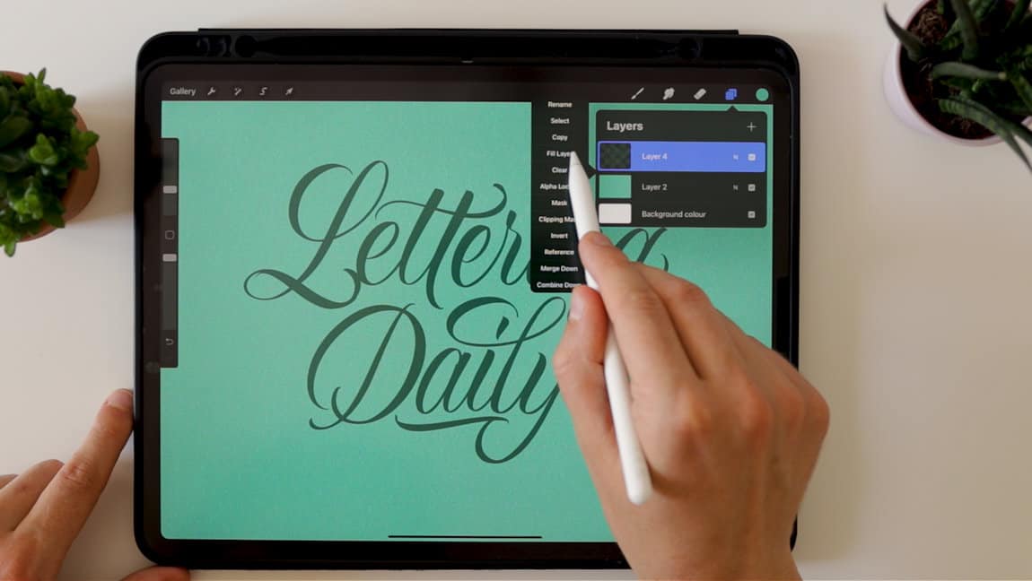 How To Easily Create An Embossed Effect In Procreate Lettering Daily