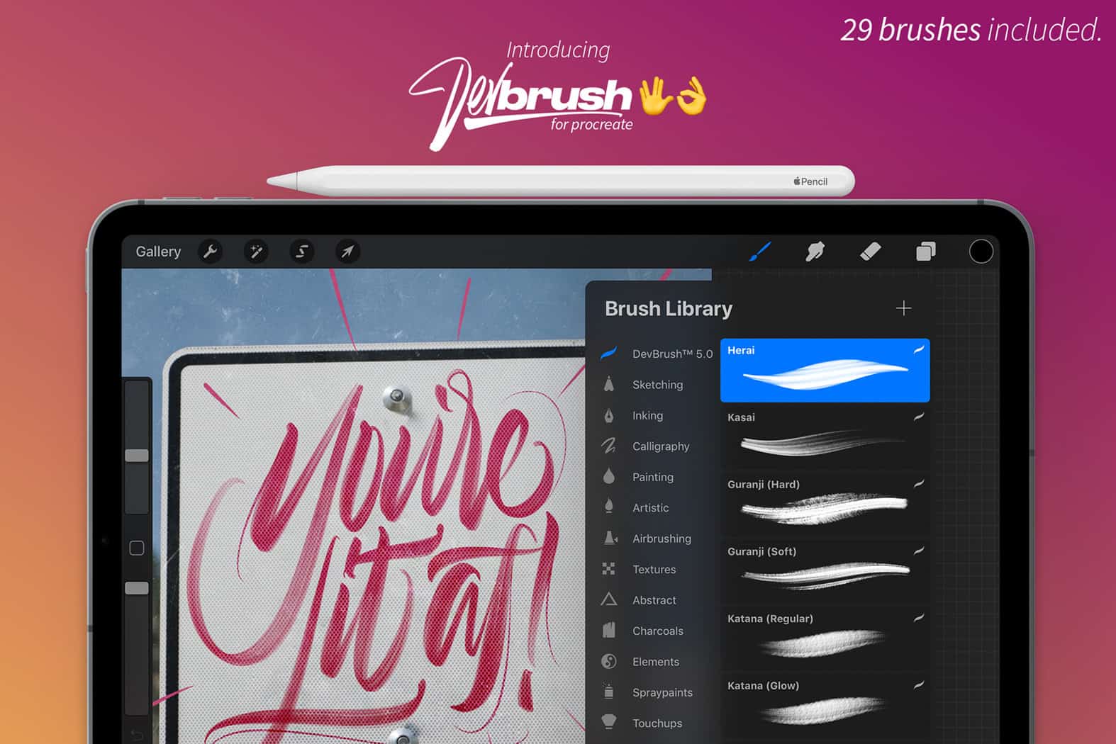 21 Best Procreate Brushes For Lettering & Calligraphy | Lettering Daily