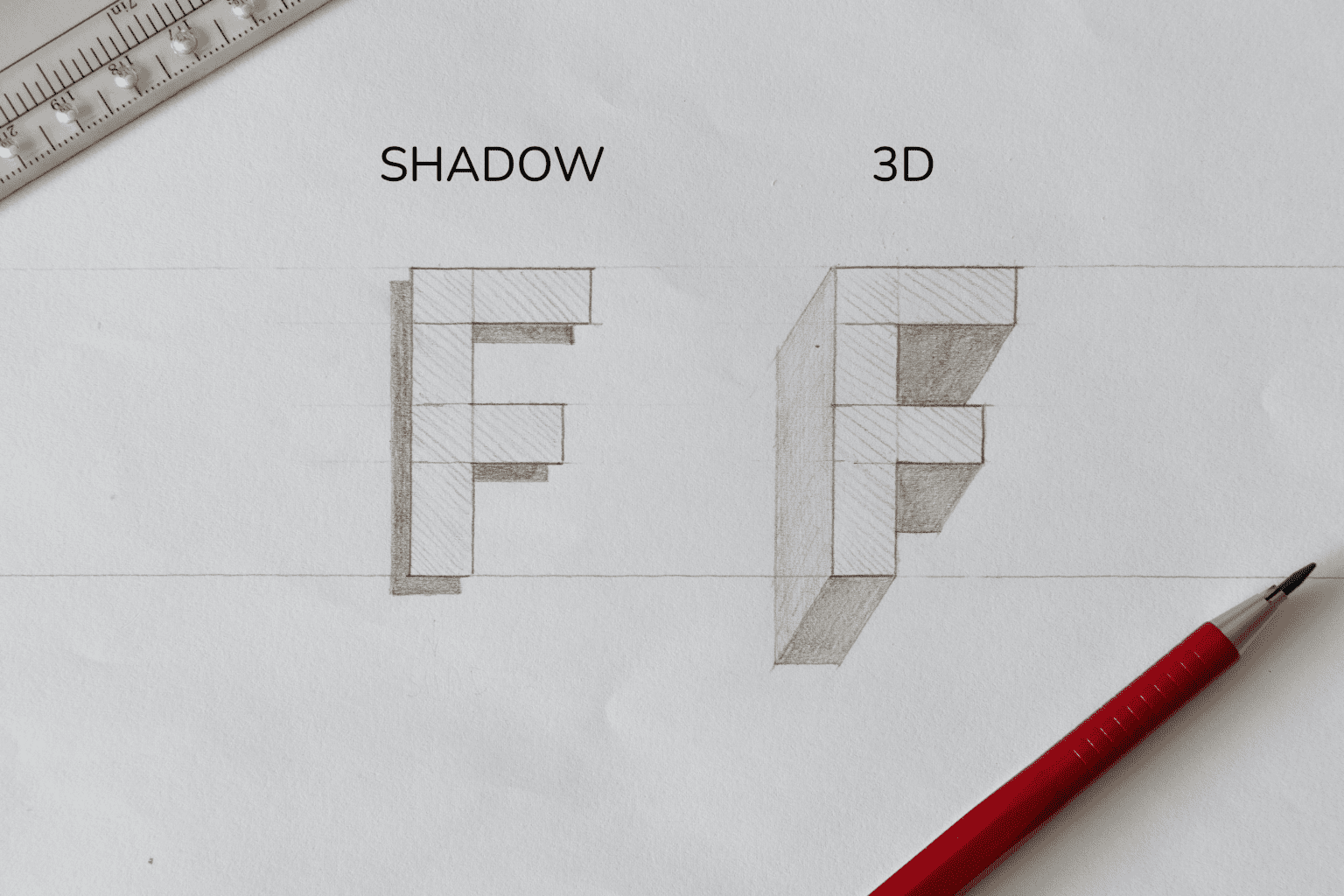 How To Draw 3D Letters (+ Free Worksheets 2021) | Lettering Daily