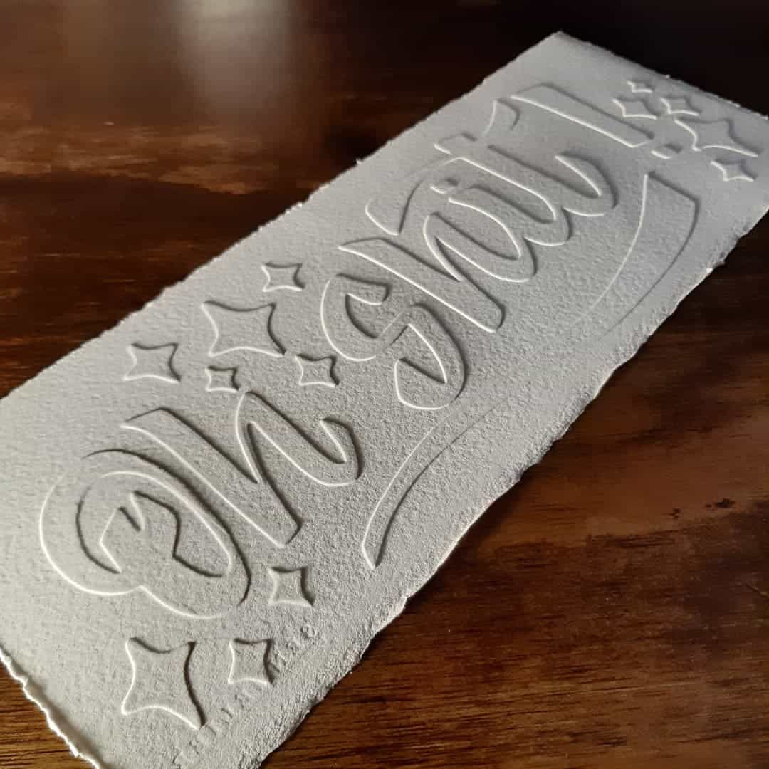 How To Dry Emboss Your Lettering By Hand (2022) | Lettering Daily