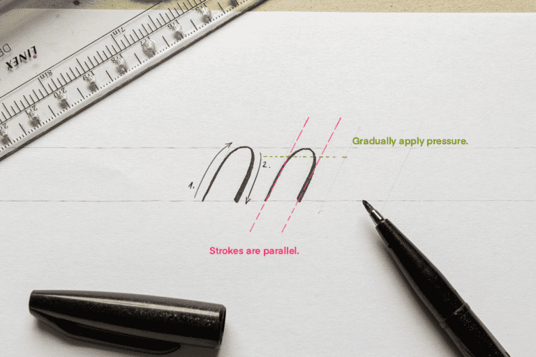The Basic Calligraphy Strokes Guide (+FREE Worksheet) | Lettering Daily