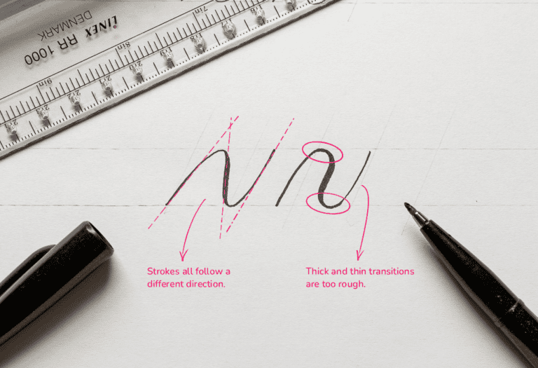 The Basic Calligraphy Strokes Guide (+FREE Worksheet) | Lettering Daily