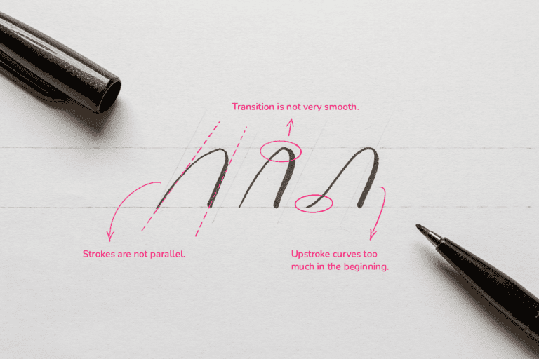 The Basic Calligraphy Strokes Guide (+FREE Worksheet) | Lettering Daily