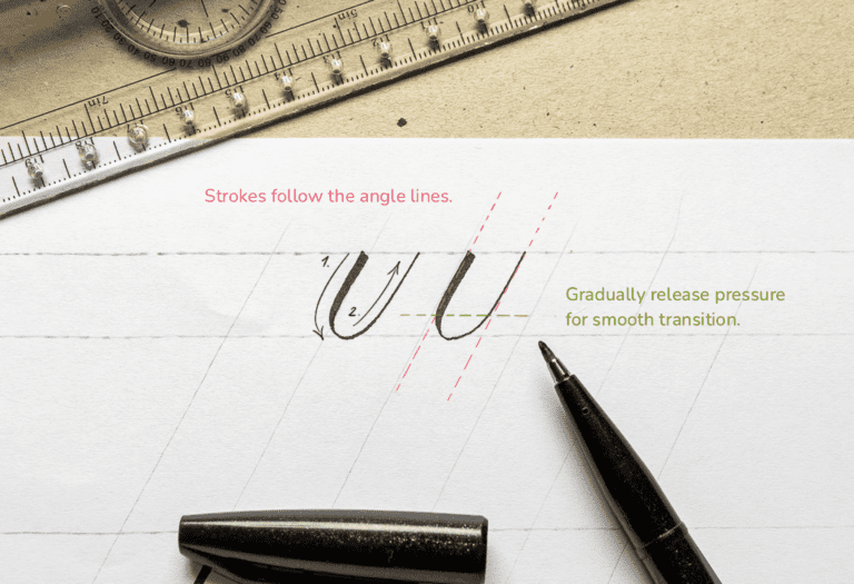 The Basic Calligraphy Strokes Guide (+FREE Worksheet) | Lettering Daily