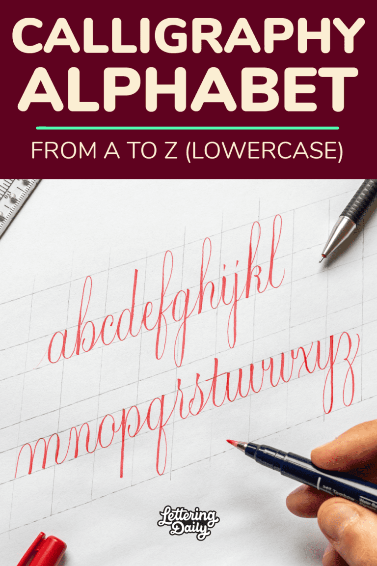 Brush Calligraphy Alphabet - A to Z (Lowercase Letters) | Lettering Daily