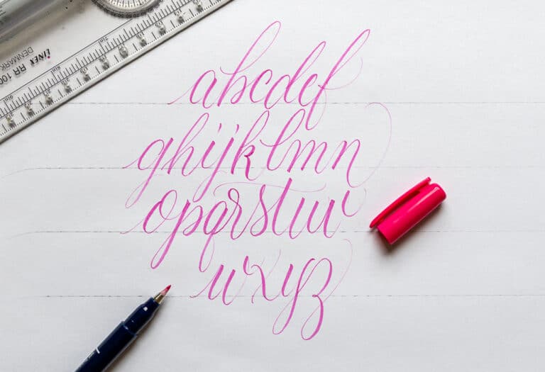 Brush Calligraphy Alphabet - A to Z (Lowercase Letters) | Lettering Daily