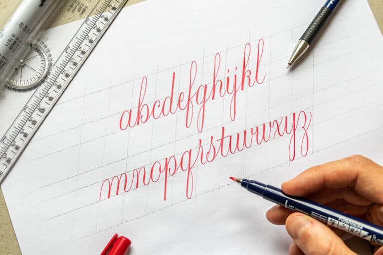 Brush Calligraphy Alphabet - A to Z (Lowercase Letters) | Lettering Daily